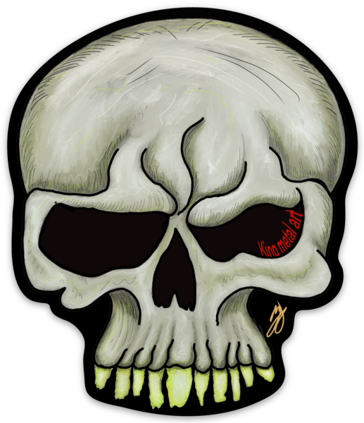 Skull by Matthew King | Die cut stickers | Sticker Mule EU