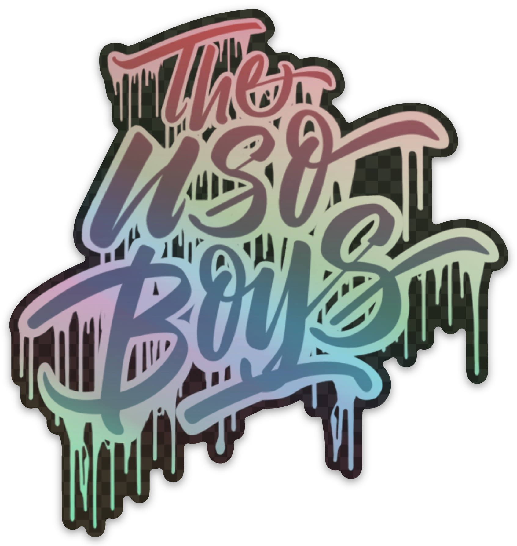 Blackout Holographic by THE USO BOYS | Holographic stickers | Sticker Mule