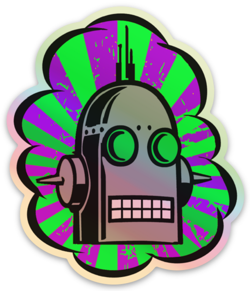 Robust sticker holo green/purple by jonny mike | Holographic stickers ...