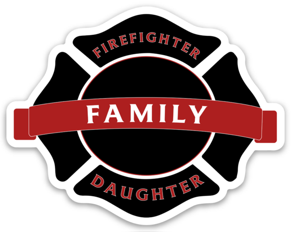 Firefighter Daughter Black por Firehouse Sticker Co. | Stickers ...