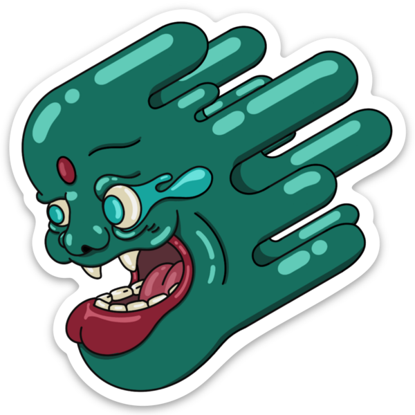 Fluid monster by Sanka | Die cut stickers | Sticker Mule