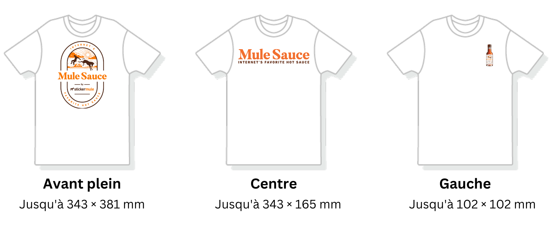 T shirt personnalisé | Livraison gratuite | Sticker Mule France