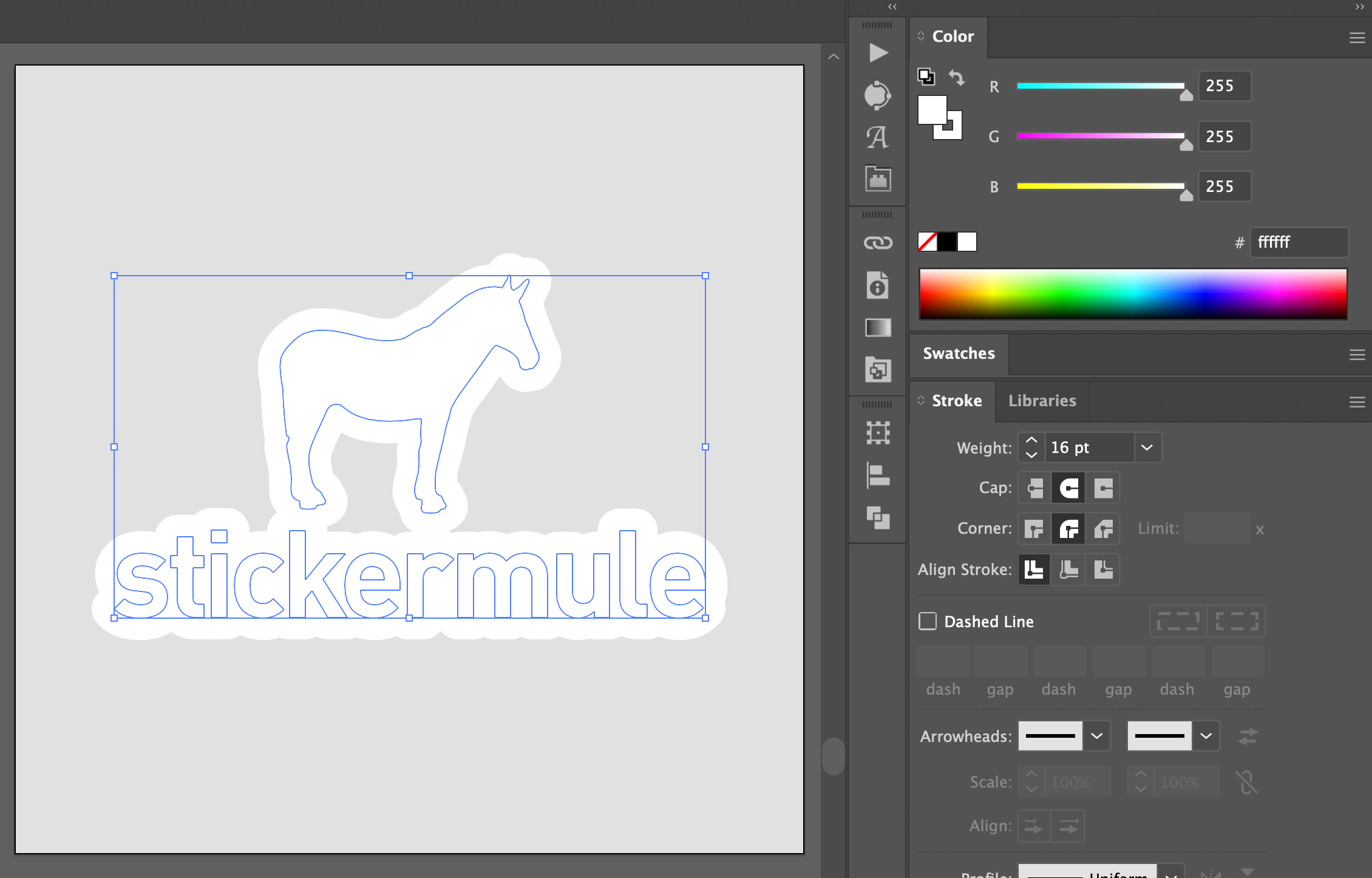 How do you add a border to image in Illustrator? | Sticker Mule Germany