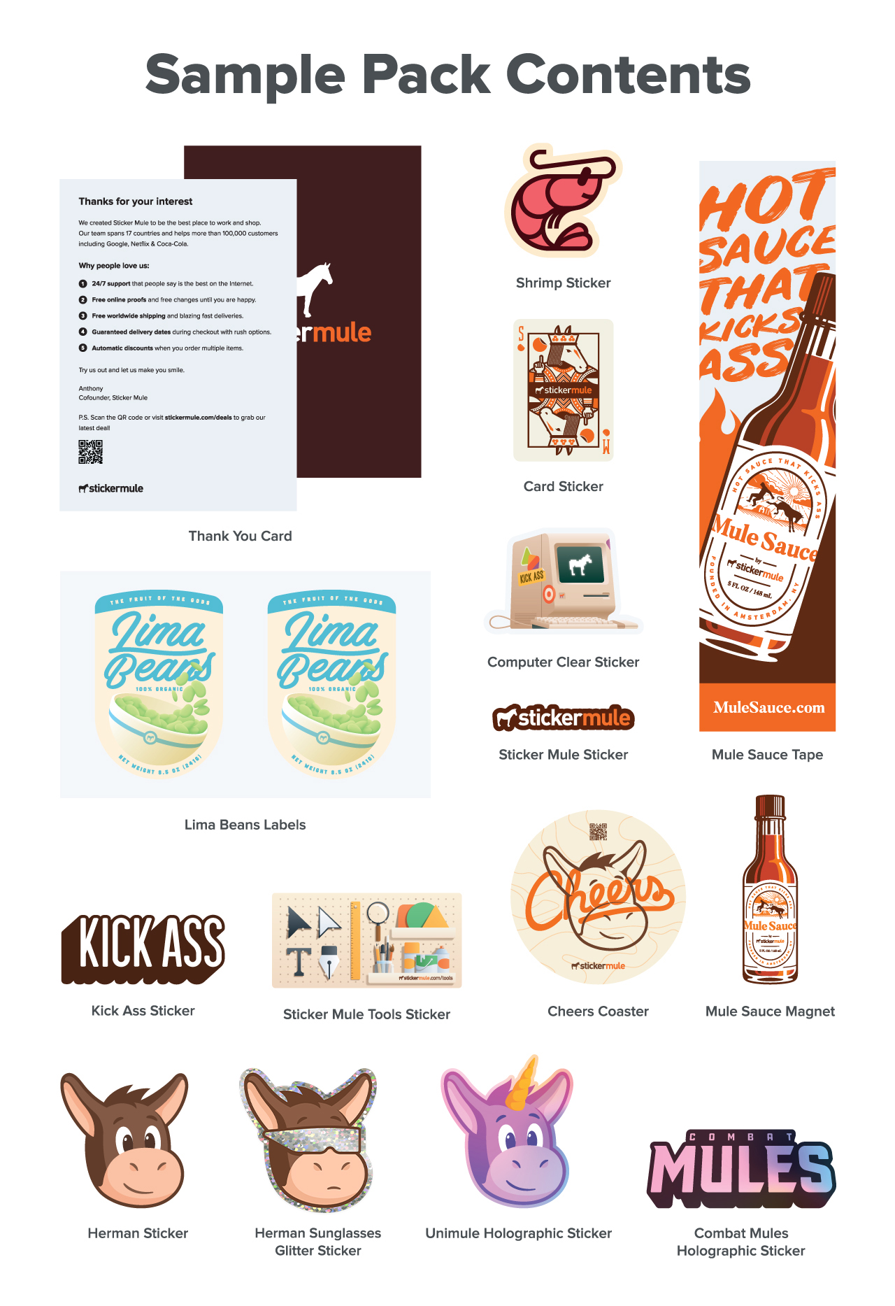 What's included in your print samples pack? | Sticker Mule