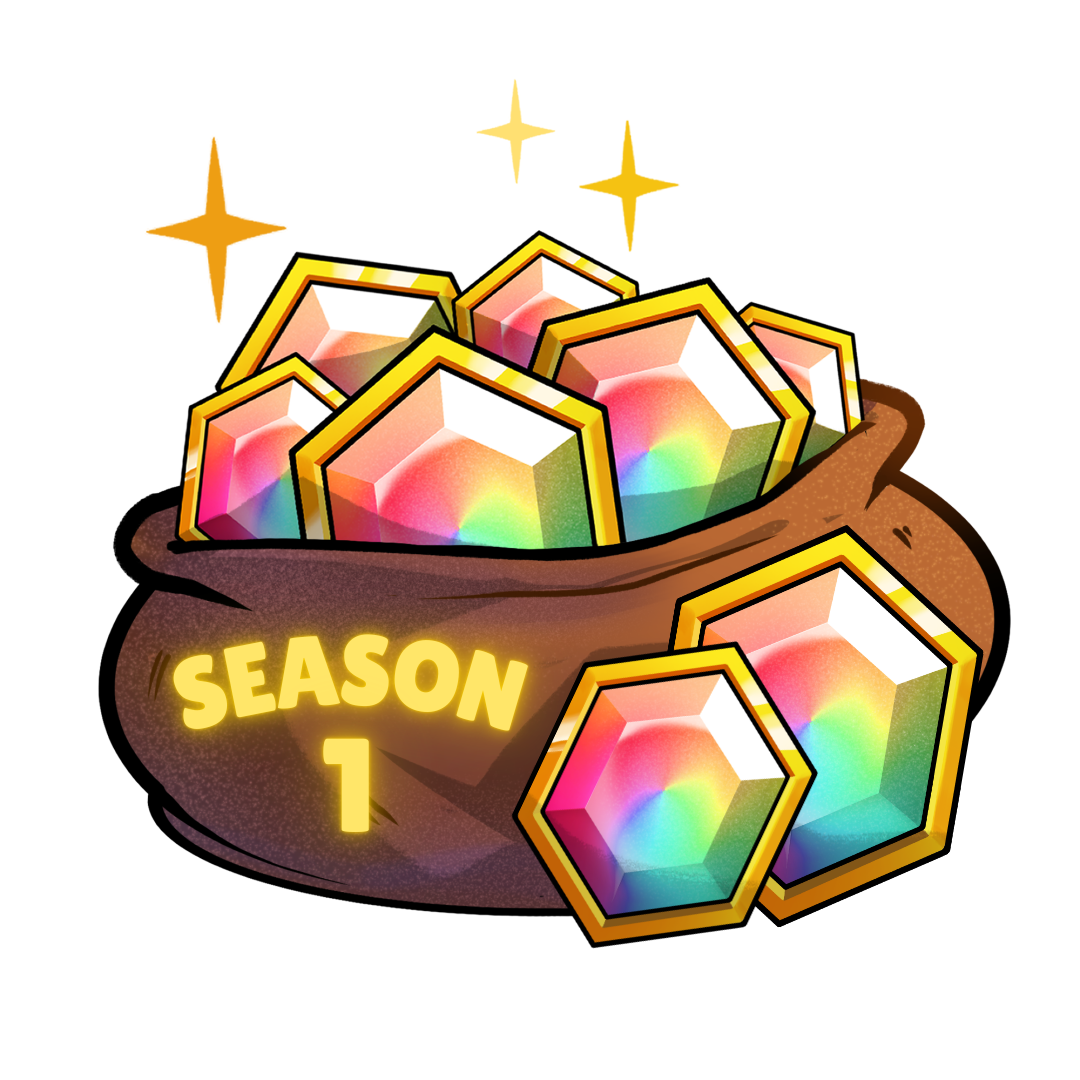 Season 1 Pack of Rainbow Gems (100% Bonus) | Axie Quest | Ronin Store