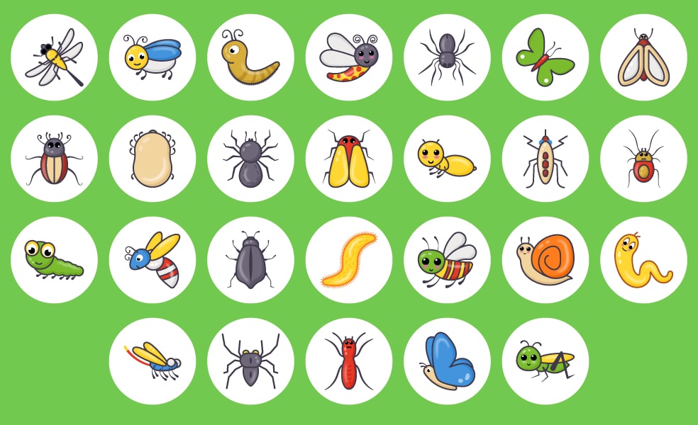 110 Cute Insect Vectors - Smashing Stocks