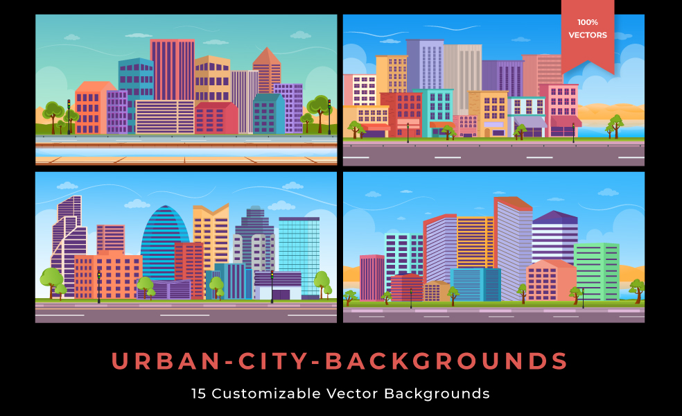 15 Urban Backgrounds Illustrations - Smashing Stocks