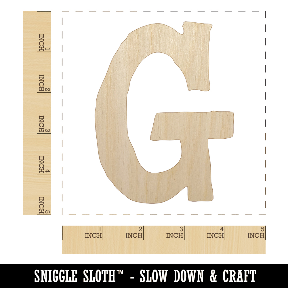 Letter G Uppercase Cute Typewriter Font Unfinished Wood Shape Cutout ...