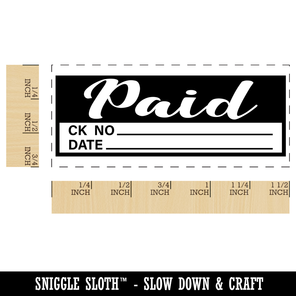 Stamping Stamps Paid Details Check Number Date Invoice Self-Inking ...