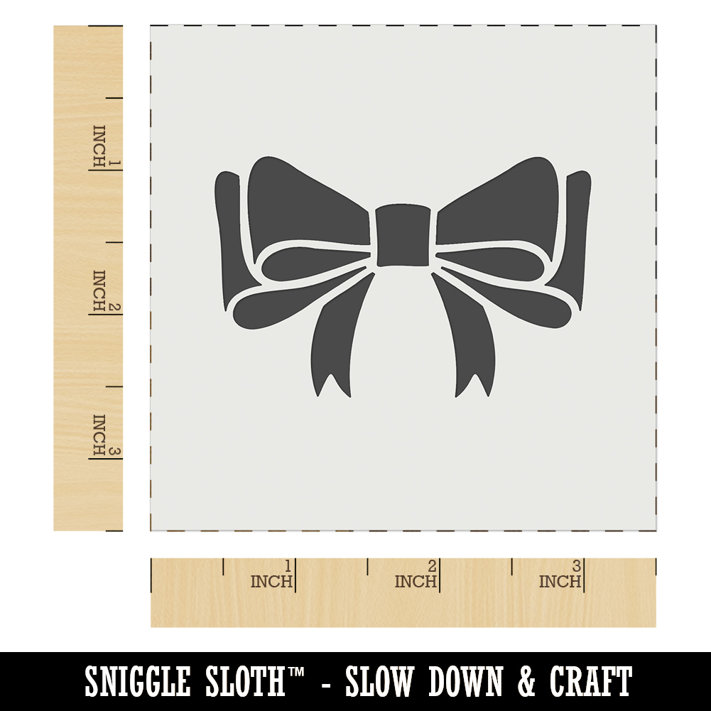 Painting Visual Arts Christmas Stencil Reusable Craft Stencil Bow and ...