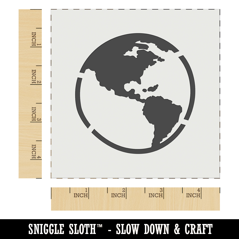 Earth Globe Travel Doodle Wall Cookie DIY Craft Reusable Stencil | eBay
