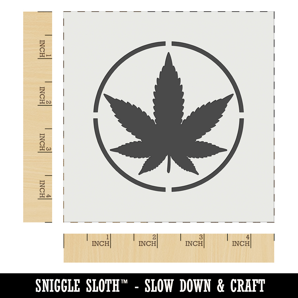 Cannabis Leaf Stencil