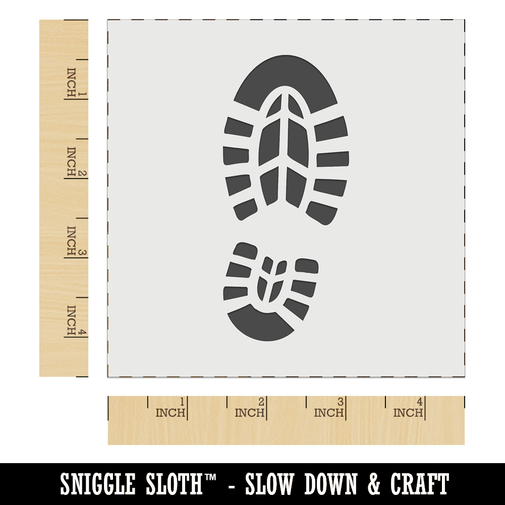 Shoe Print Boot Wall Cookie DIY Craft Reusable Stencil | eBay