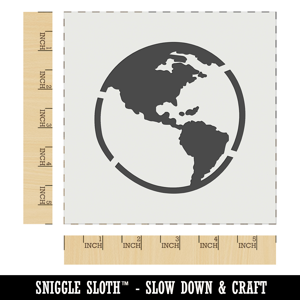 Earth Globe Travel Doodle Wall Cookie DIY Craft Reusable Stencil | eBay