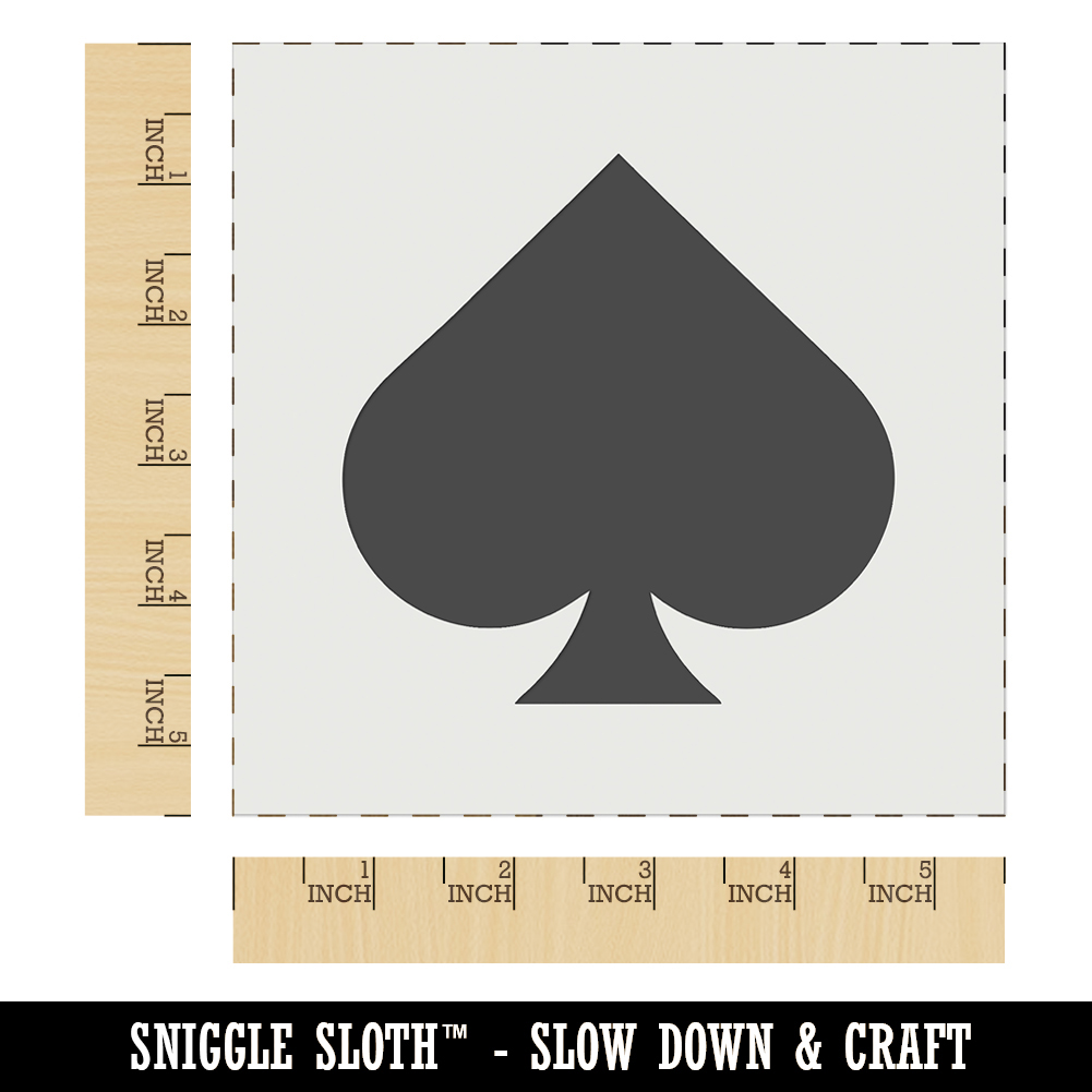 Card Suit Spades Wall Cookie DIY Craft Reusable Stencil | eBay