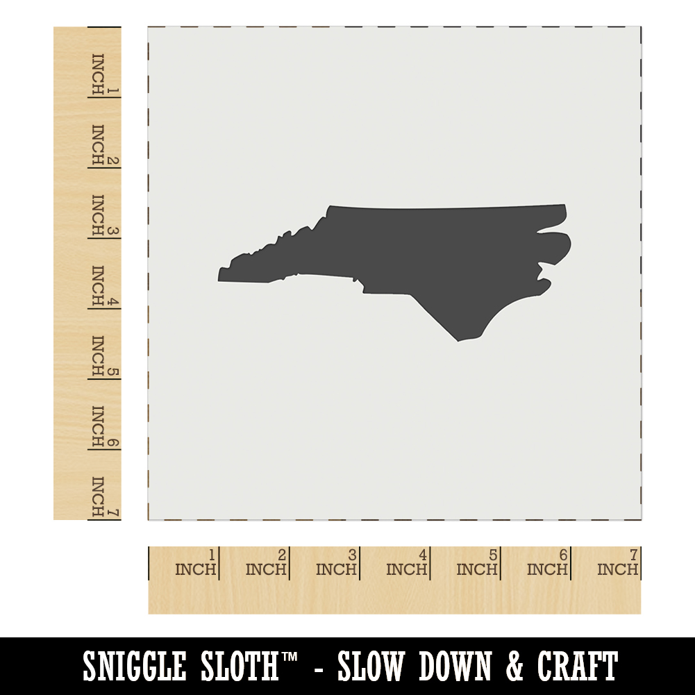 North Carolina State Silhouette Wall Cookie DIY Craft Reusable Stencil ...