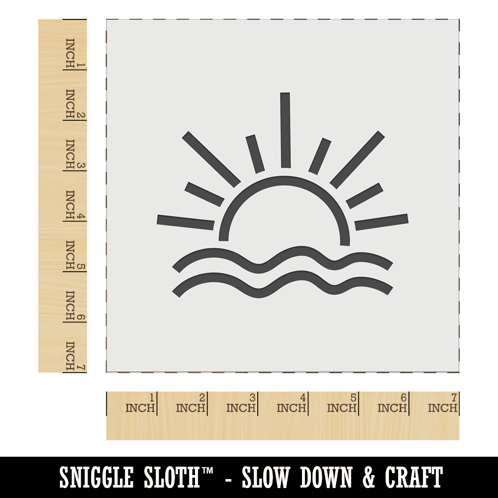 Sun and Waves Sunrise Sunset Wall Cookie DIY Craft Reusable Stencil | eBay