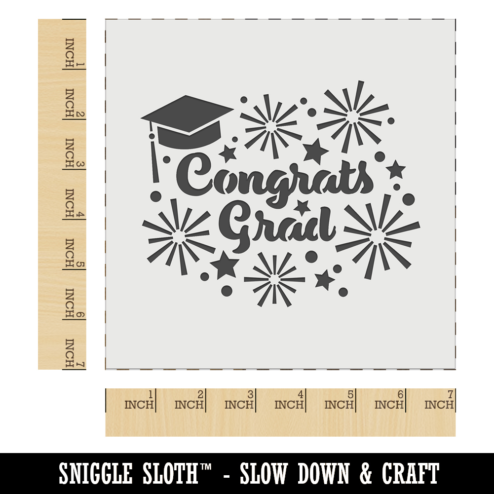 Reusable Stencil Craft Stencil Graduation Stencil Congrats Graduate ...