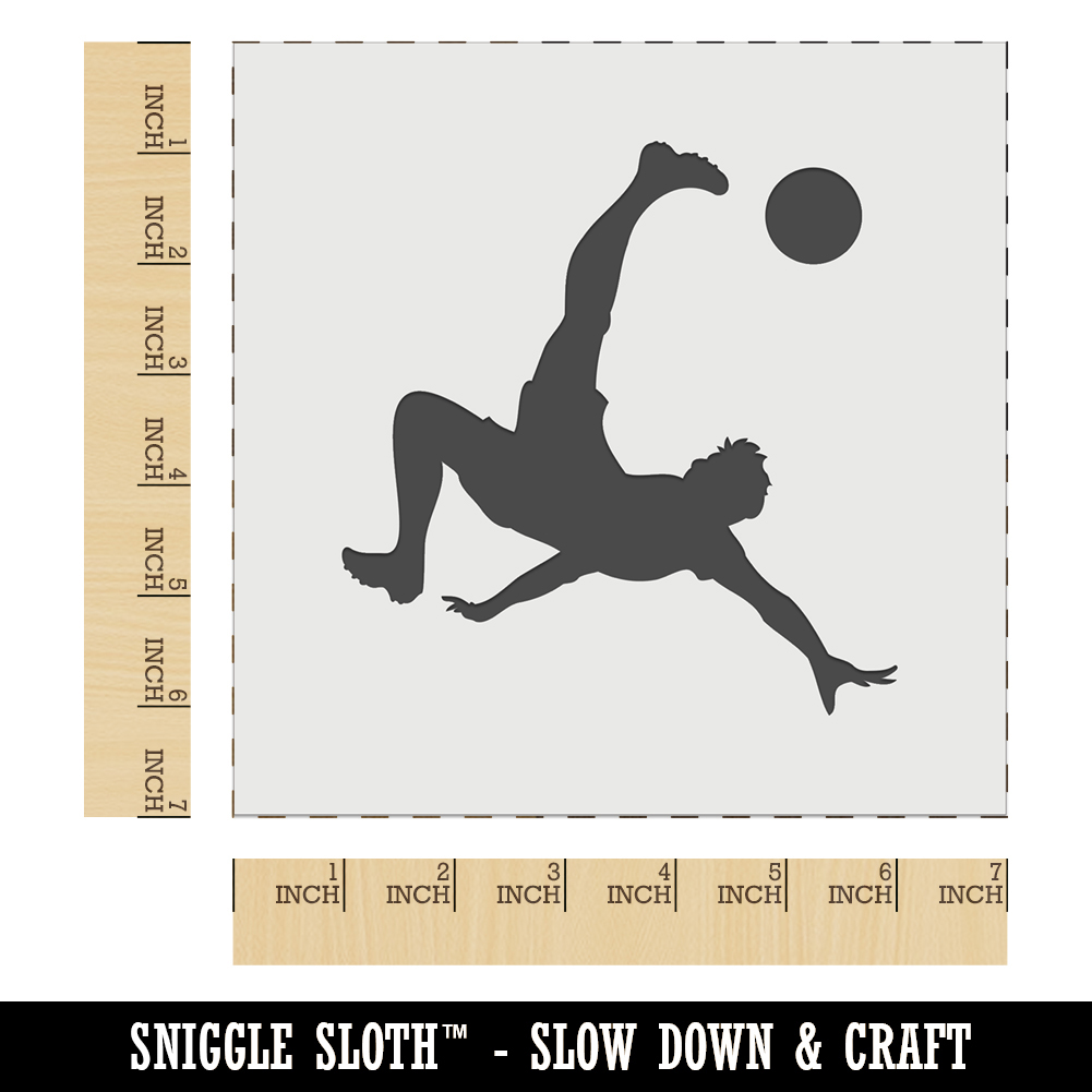 Soccer Player Bicycle Overhead Scissors Kick Association Wall Cookie ...