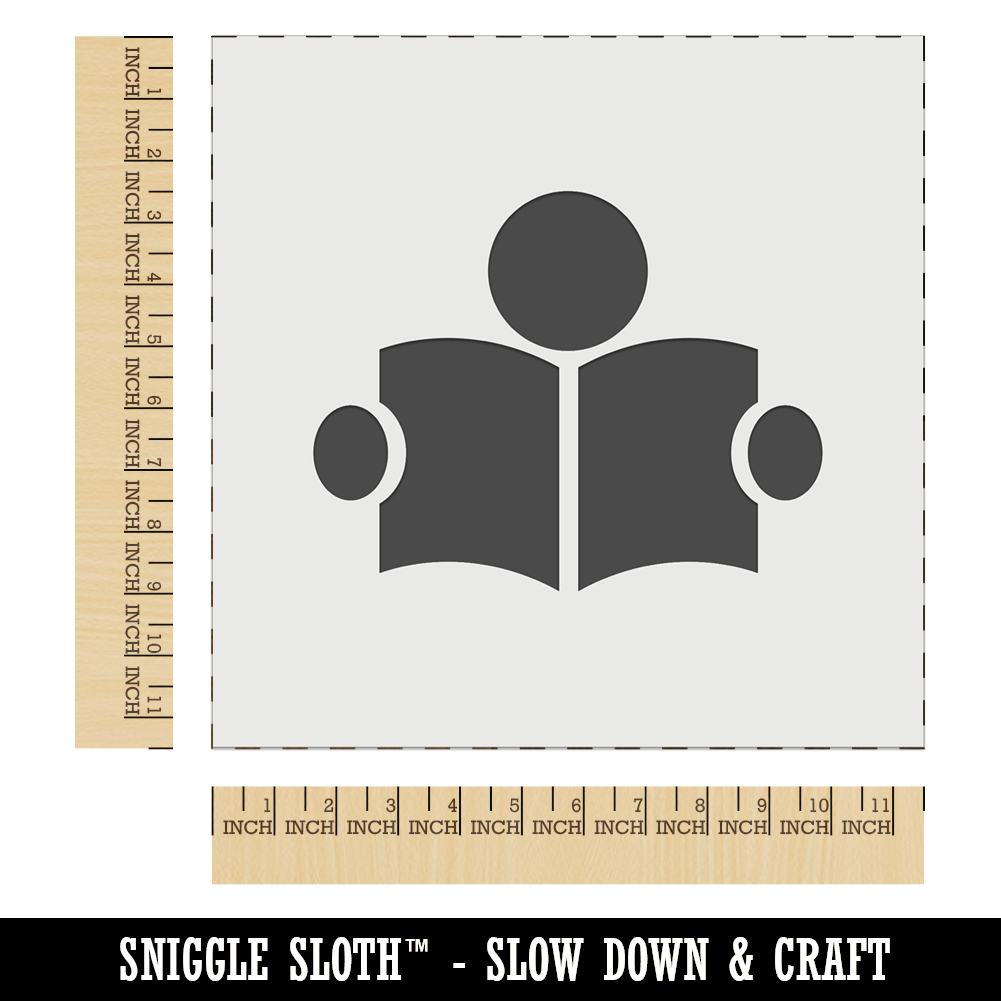 Reading Book Library Icon Wall Cookie DIY Craft Reusable Stencil | eBay