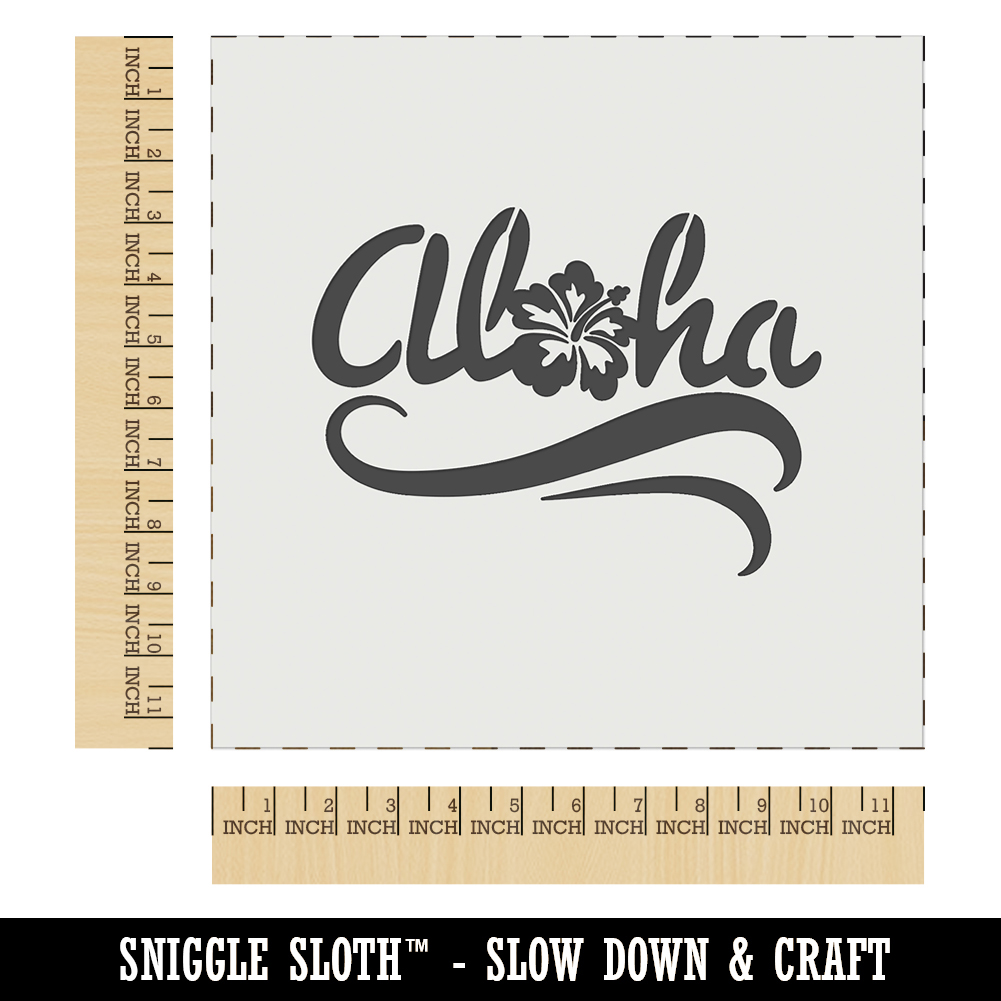 Aloha with Hibiscus Flower Hawaii Wall Cookie DIY Craft Reusable ...