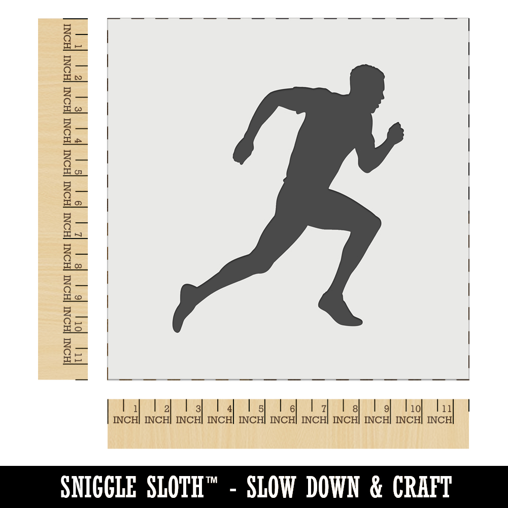 Man Running Marathon Cardio Exercise Wall Cookie DIY Craft Reusable ...