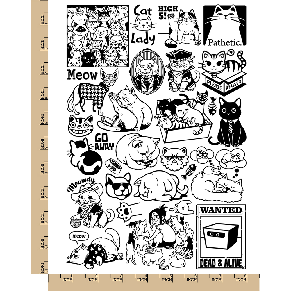 Funny Kitty Cats Kittens Temporary Tattoo Water Resistant Fake Body Art ...