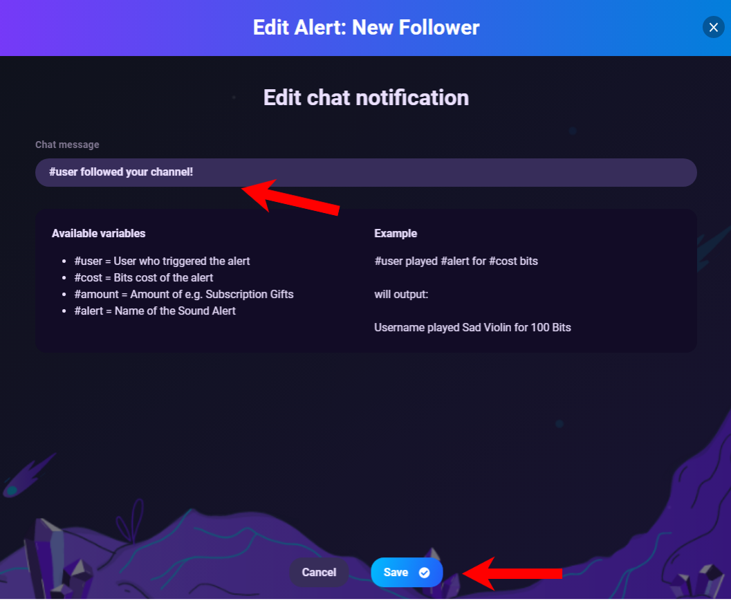 How to customize Chatbot Messages - Sound Alerts Help