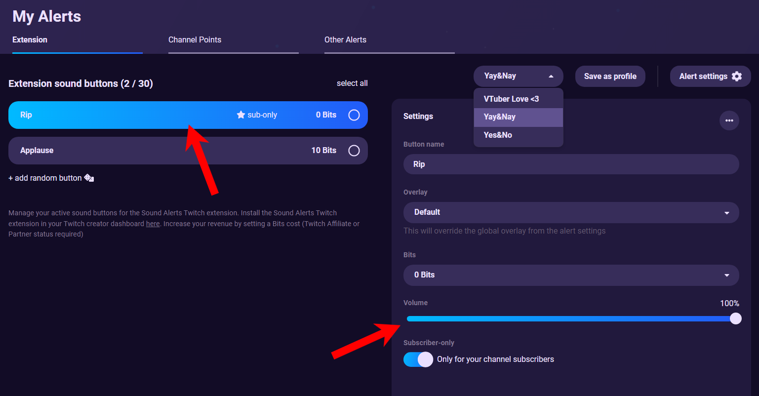 Sound Volume - Sound Alerts Help