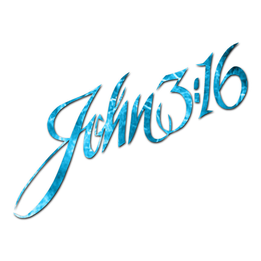 John 3:16 Cursive - Vinyl Decal Sticker - Multiple Patterns & Sizes ...