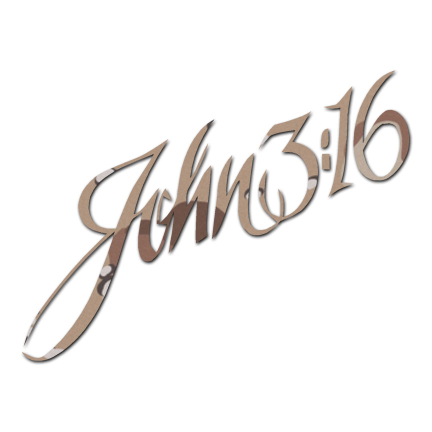John 3:16 Cursive - Vinyl Decal Sticker - Multiple Patterns & Sizes ...