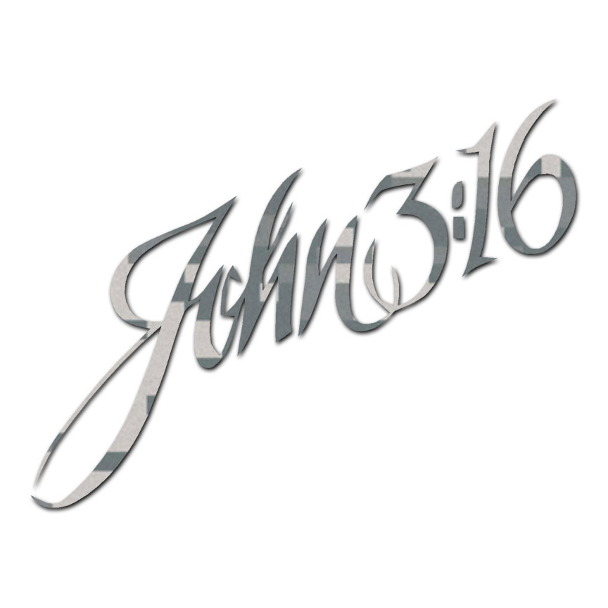John 3:16 Cursive - Vinyl Decal Sticker - Multiple Patterns & Sizes ...