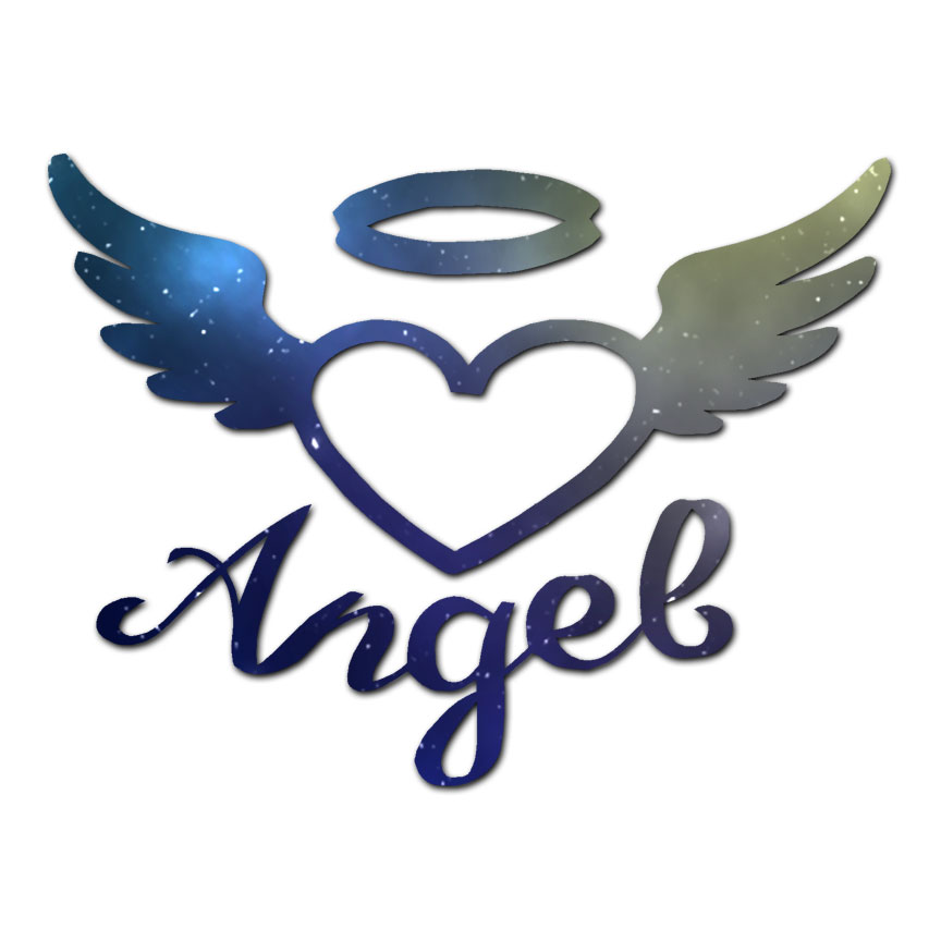 Angel Heart Wings Halo - Decal Sticker - Multiple Patterns & Size ...