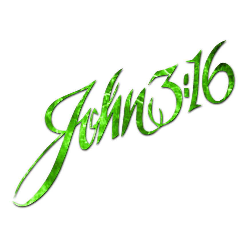 John 3:16 Cursive - Vinyl Decal Sticker - Multiple Patterns & Sizes ...
