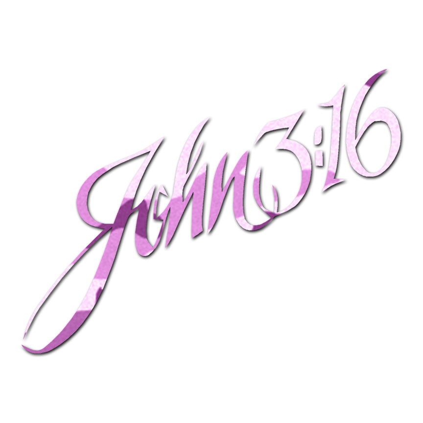 John 3:16 Cursive - Vinyl Decal Sticker - Multiple Patterns & Sizes ...