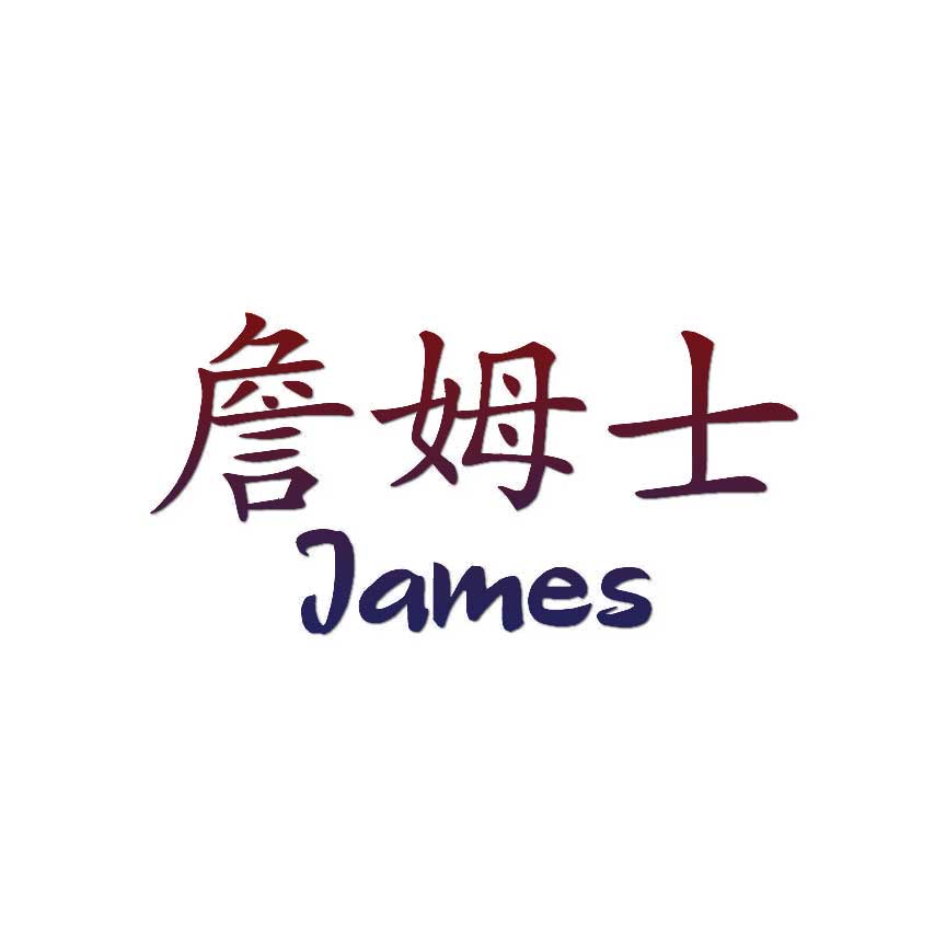 Chinese Symbol James Name - Decal Sticker - Multiple Patterns & Sizes ...