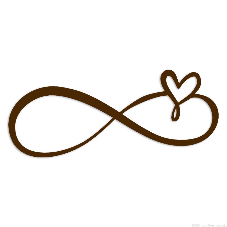 Heart Love Infinity - Decal Sticker - Multiple Colors & Sizes - ebn6259 ...