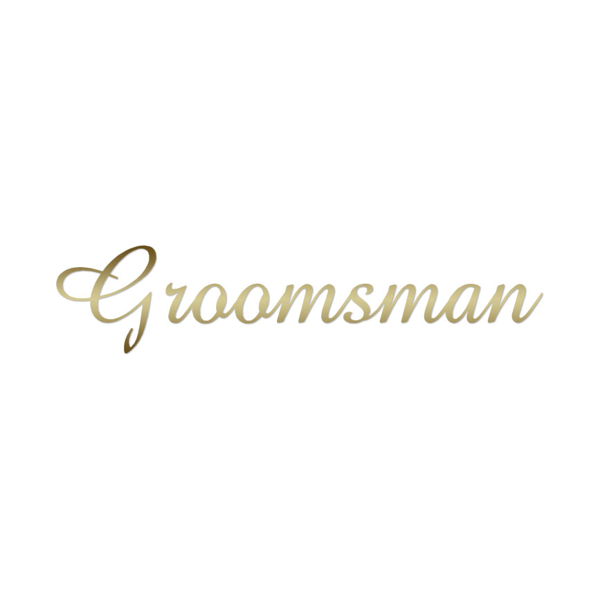 Groomsman - Cute Font - Vinyl Decal Sticker - Multiple Colors & Sizes ...