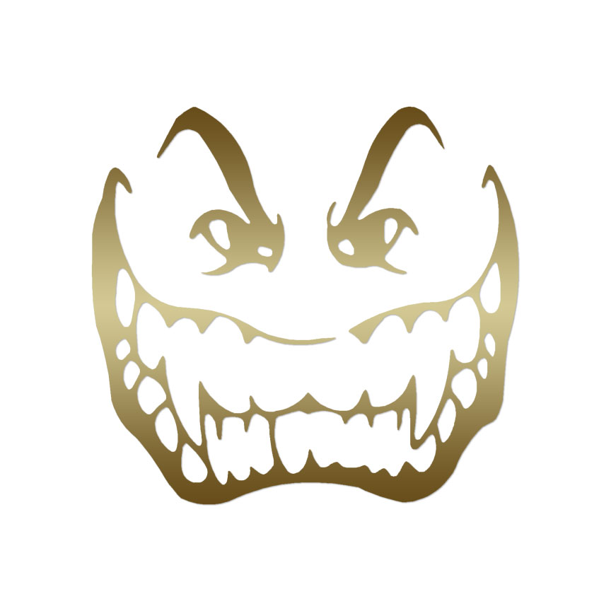 Vampire Face Fangs - Vinyl Decal Sticker - Multiple Color & Sizes ...