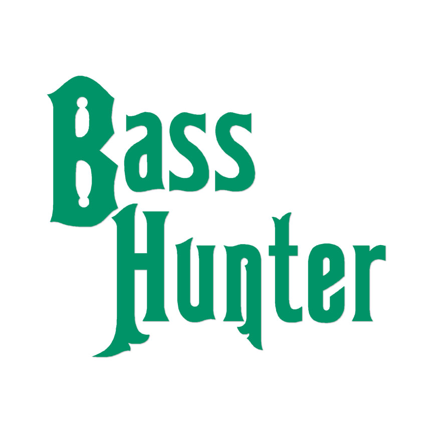 Bass Hunter Fishing - Vinyl Decal Sticker - Multiple Color & Sizes ...