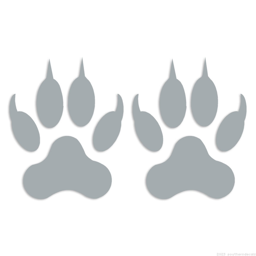 Wolf Tracks Prints - Decal Sticker - Multiple Colors & Sizes - ebn6158 ...