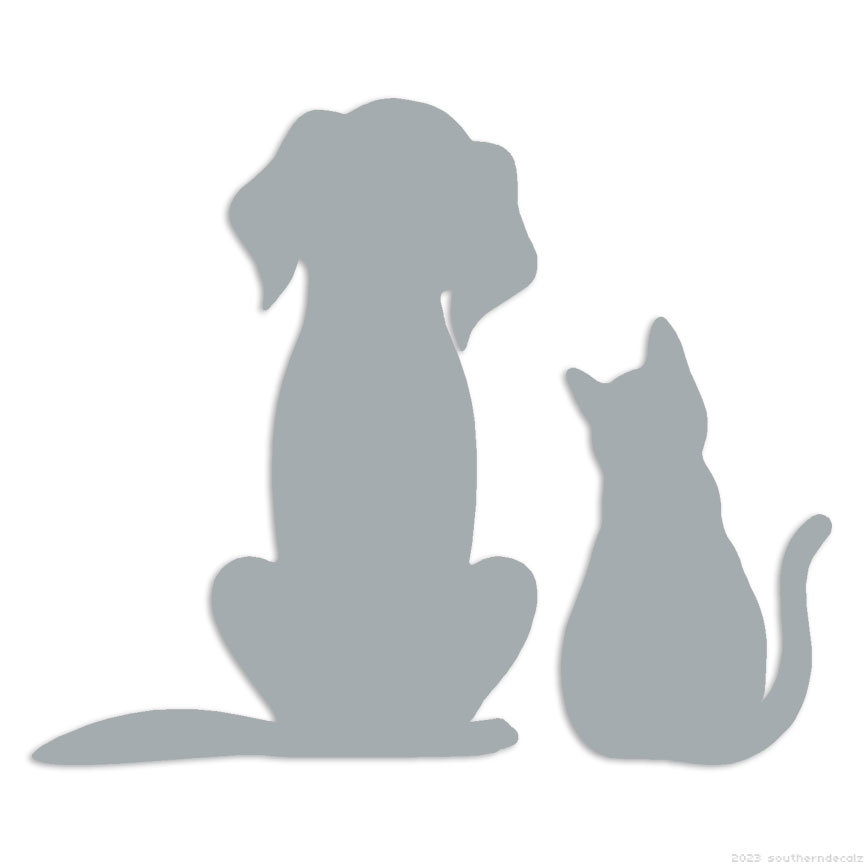 Dog and Cat - Decal Sticker - Multiple Colors & Sizes - ebn6976 | eBay