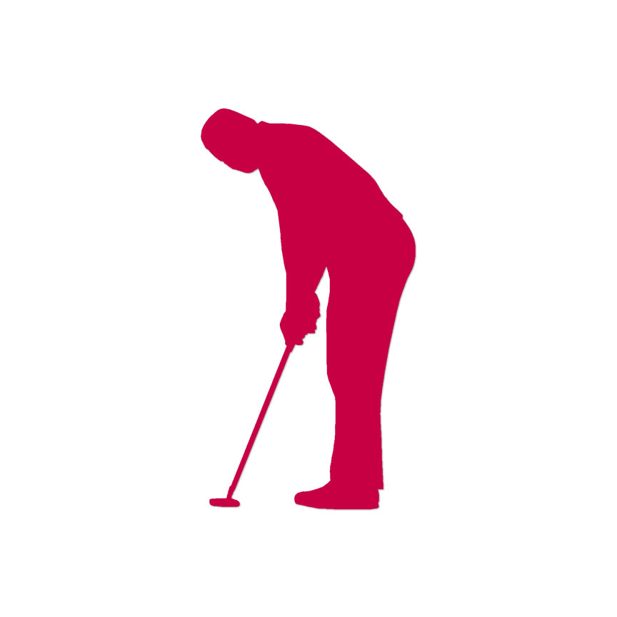 Golfer Putt Golf - Vinyl Decal Sticker - Multiple Color & Sizes ...