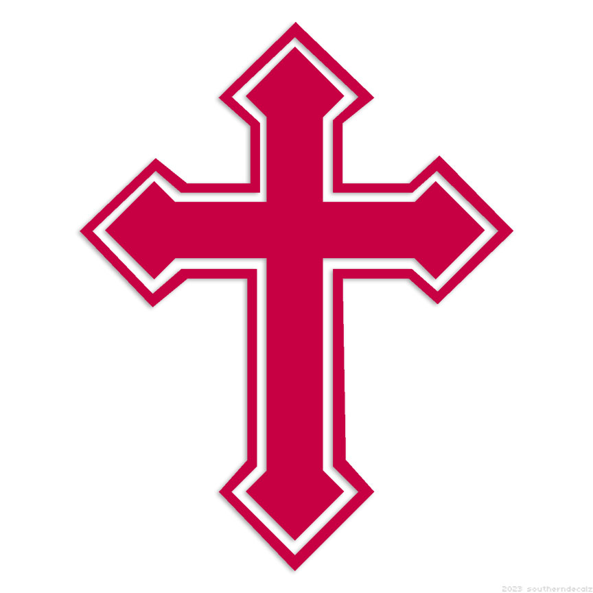 Outlined Cross - Decal Sticker - Multiple Colors & Sizes - ebn6819 | eBay