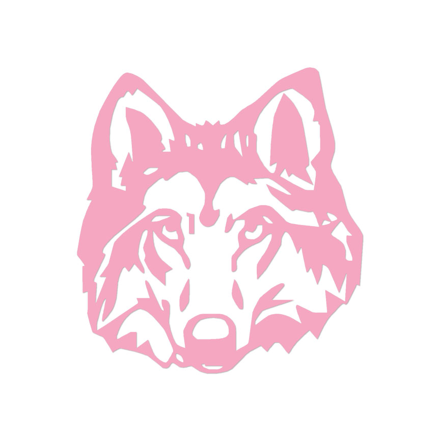 Wolf Dog Head - Vinyl Decal Sticker - Multiple Color & Sizes - ebn1036 ...