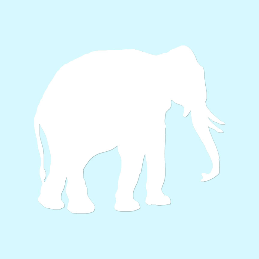 Elephant Trunk Tusk - Vinyl Decal Sticker - Multiple Colors & Sizes ...