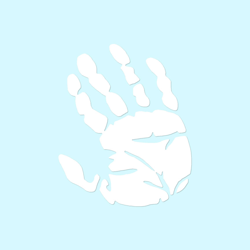 Hand Print - Vinyl Decal Sticker - Multiple Color & Sizes - ebn352 | eBay