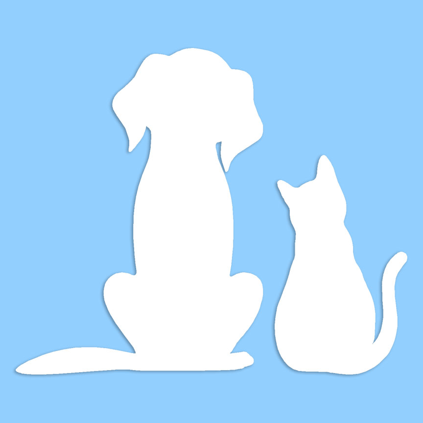 Dog and Cat - Decal Sticker - Multiple Colors & Sizes - ebn6976 | eBay