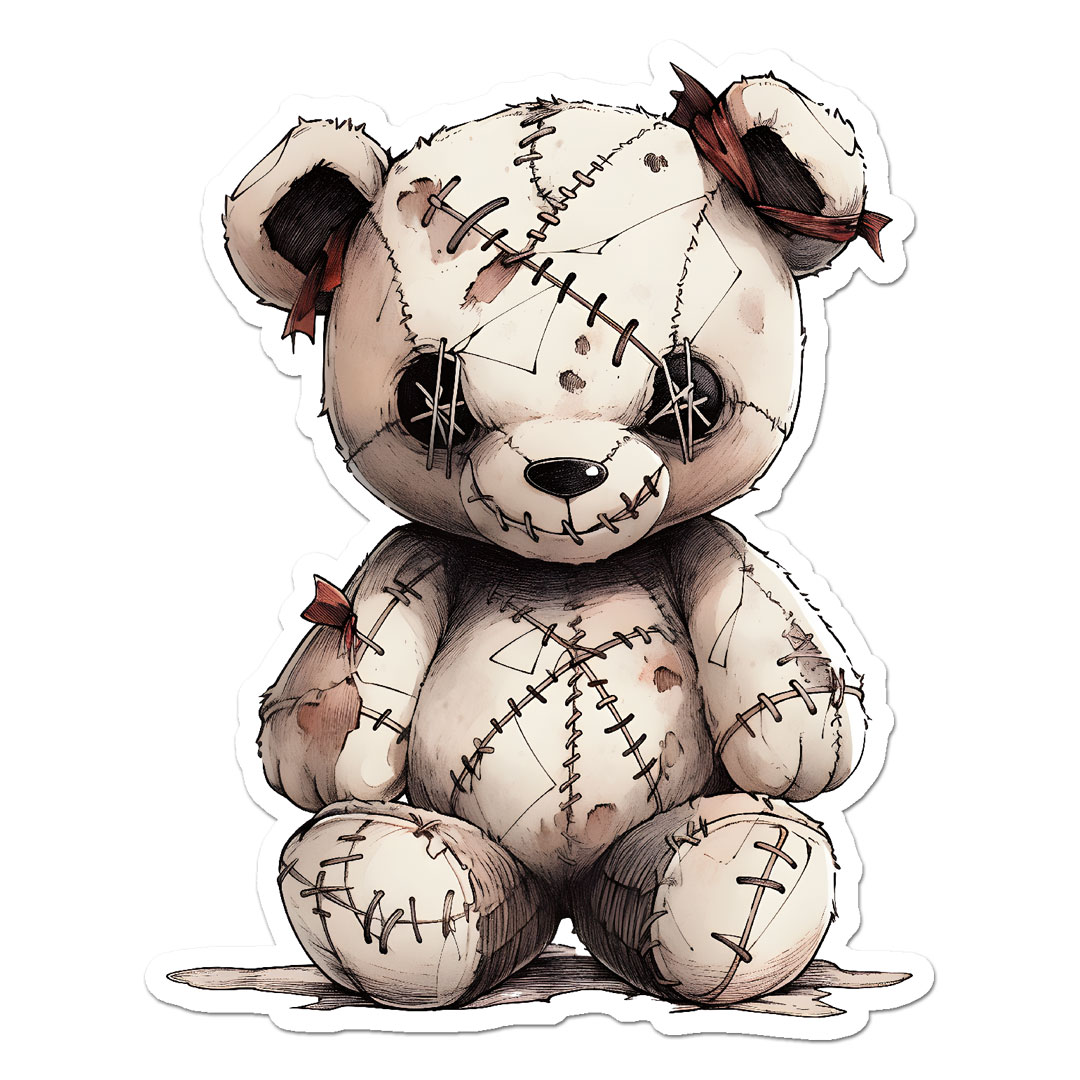 Evil Scary Teddy Bear Vinyl Decal Sticker - ebn11103 | eBay