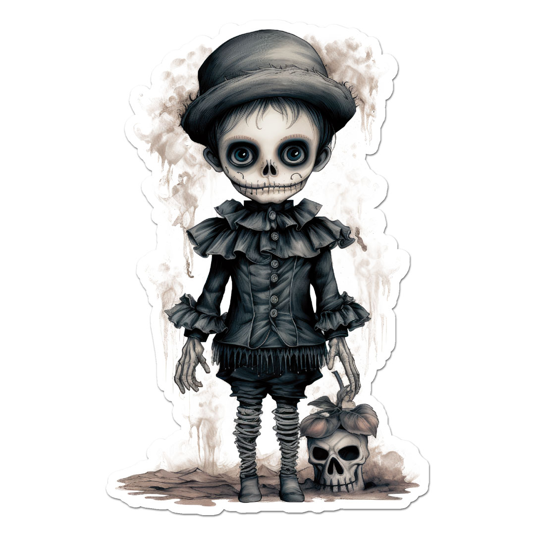 Scary Monster Skull Doll Vinyl Decal Sticker - ebn11161 | eBay